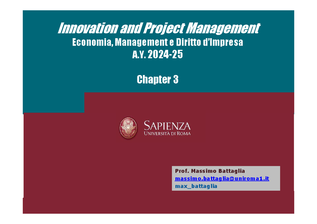 Chapter 3: Types and Patterns of Innovation - Studocu
