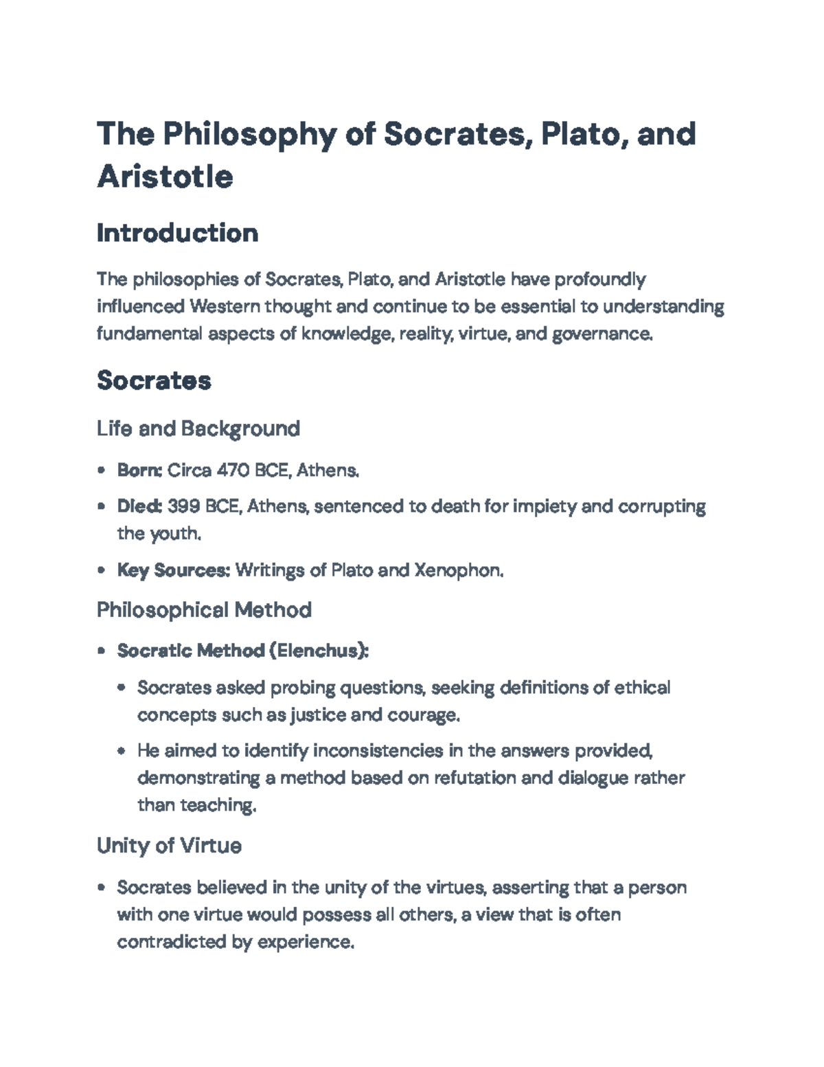 Foundations of Western Philosophy: Socrates, Plato, and Aristotle - The ...