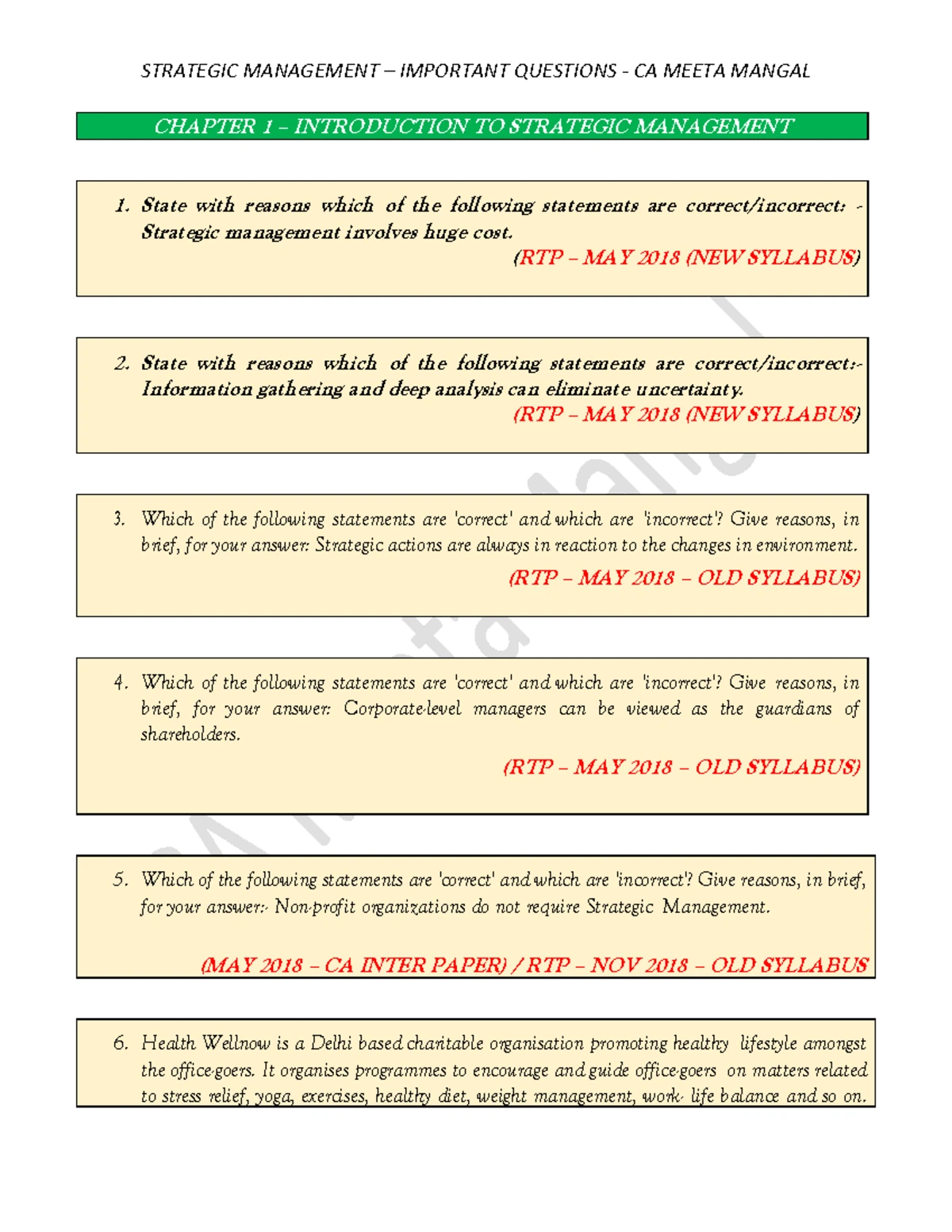 Nitin Sir FM Questions Bank - CA-INTERMEDIATE FINANCIAL MANAGEMENT ...