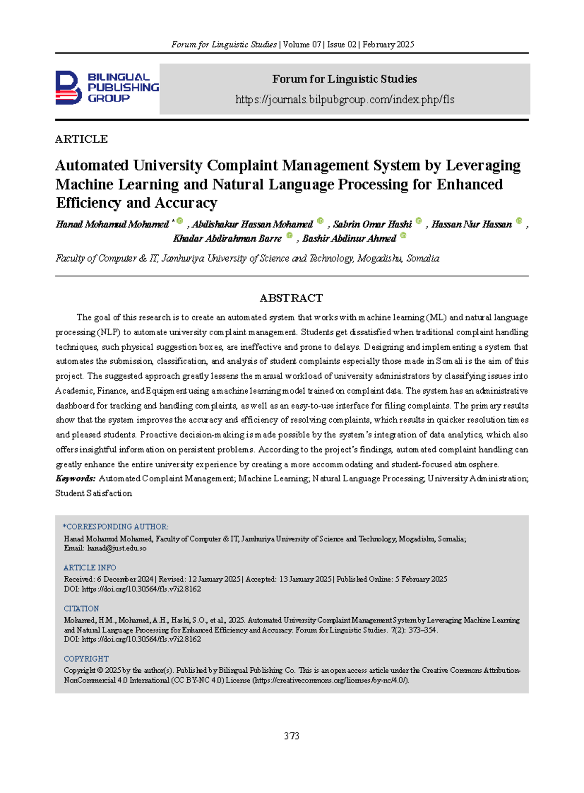 Automated University Complaint Management System (DMS) Using ML & NLP ...