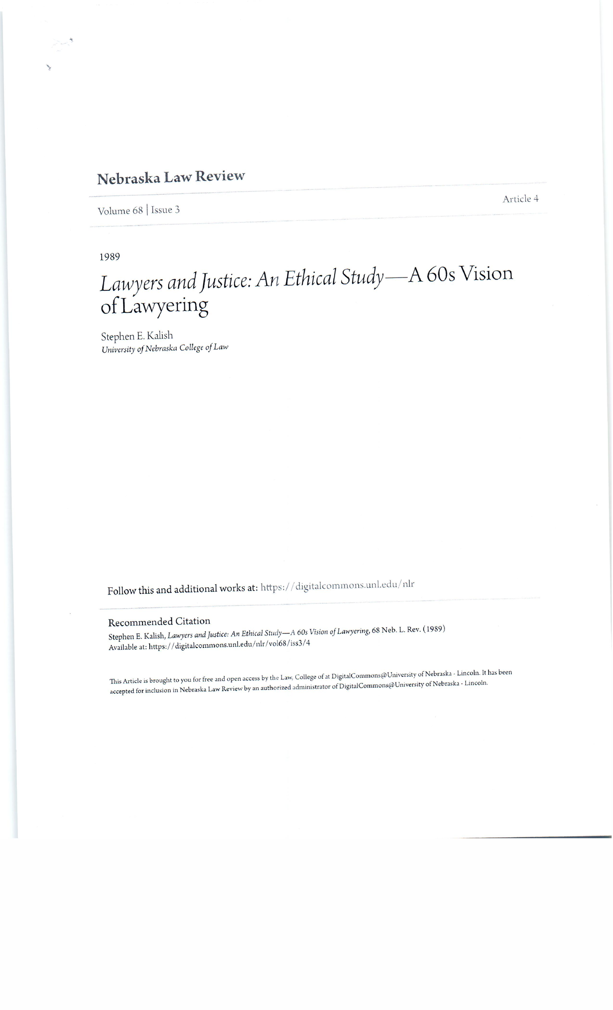 Studymaterial 14052019 - Nebraska Law Review Article 4 Volume 68 Issue ...