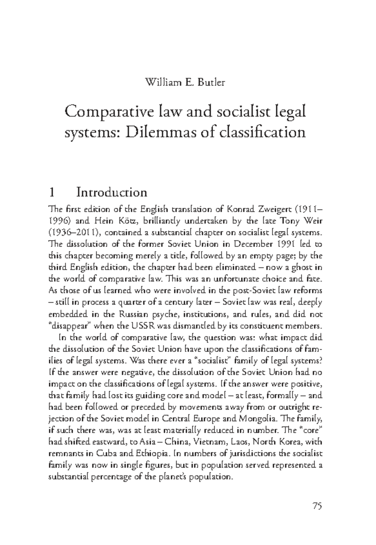 Comparative Law and Socialist Legal Systems: Classifications Dilemmas ...