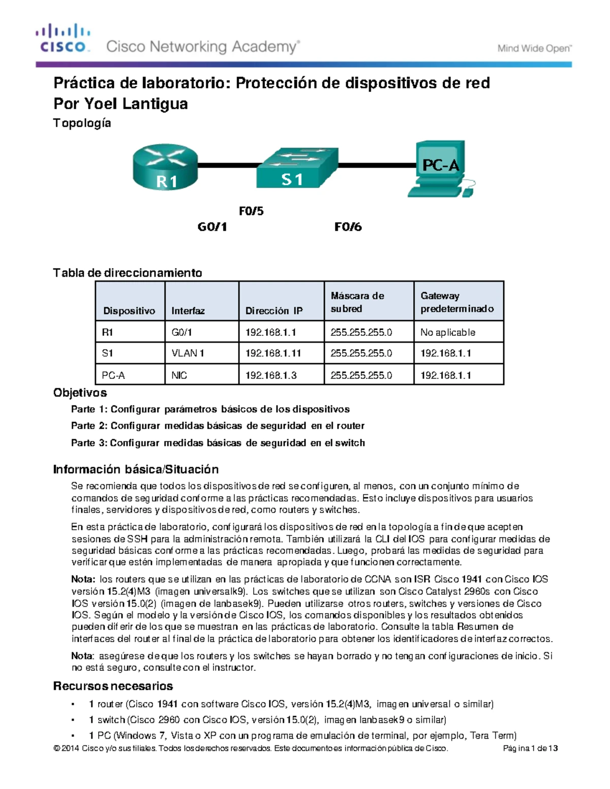 1.6.2 Packet Tracer - Configure Basic Router Settings - Physical Mode ...