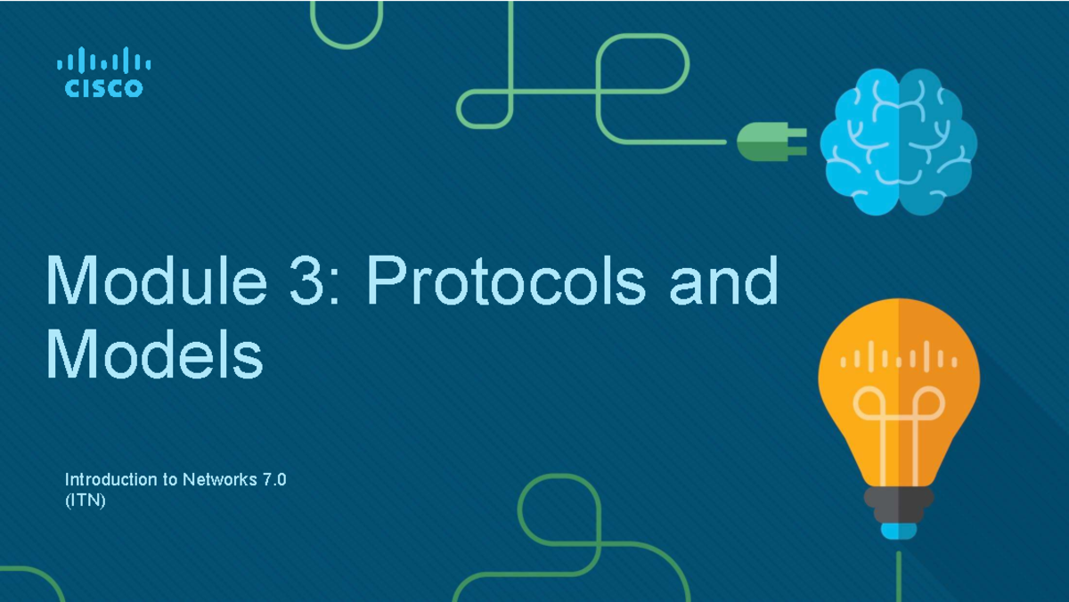 ITN Module 3: Understanding Protocols and Models in Networking - Studocu