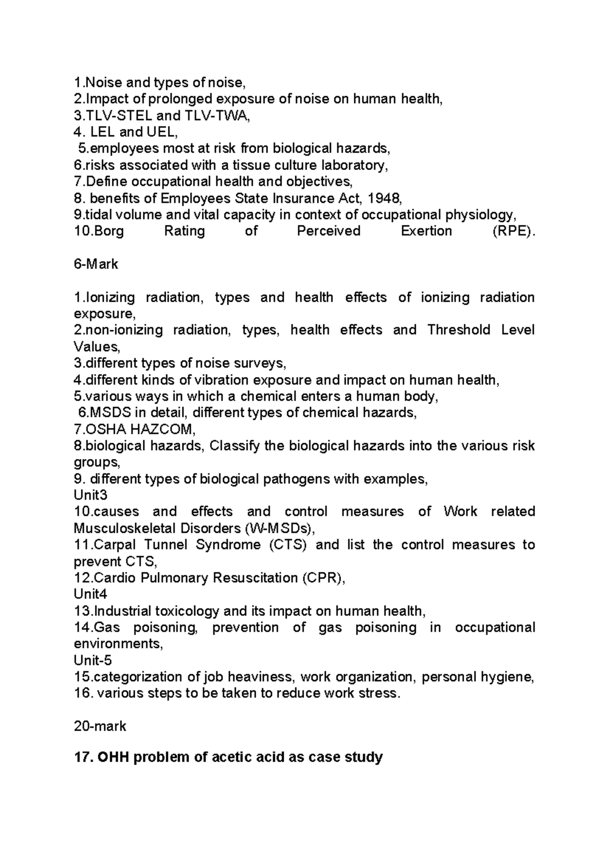 OHH: Comprehensive Study on Occupational Health Hazards and Controls ...