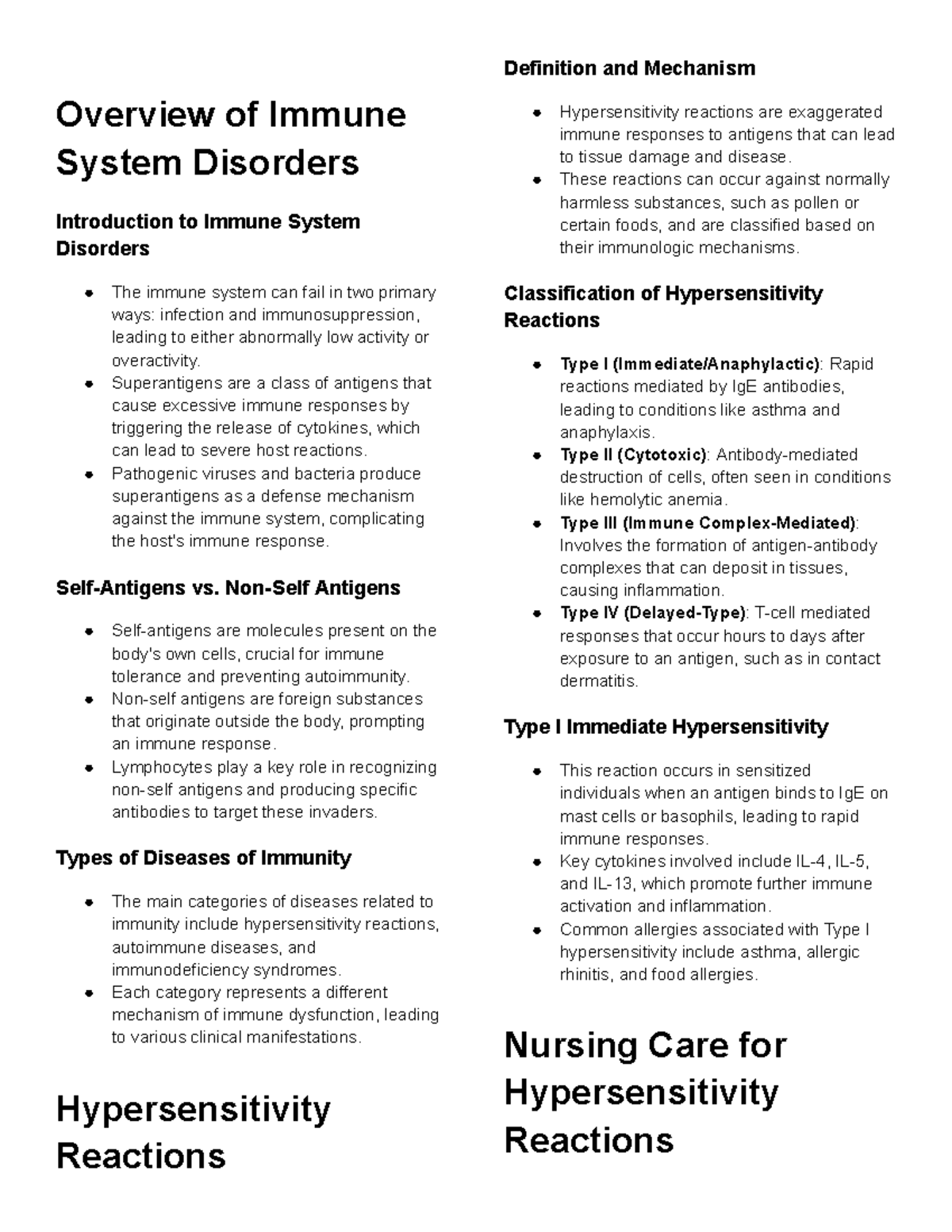 Immune System Disorders Overview: Mechanisms & Treatments (SCI 101 ...