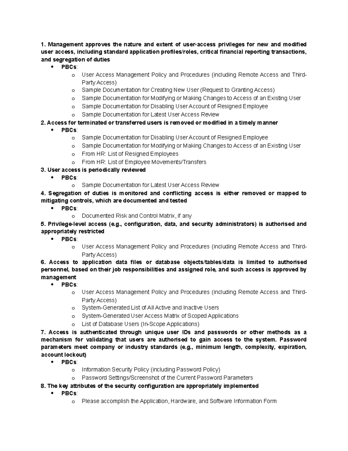 User Access Management Policy and Procedures Toolkit Guide (Course Code ...