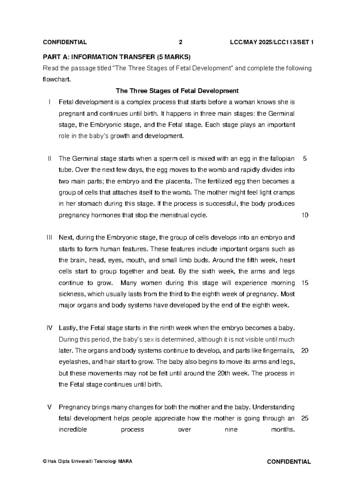 Reading Test Set 1: Fetal Development and Ecotourism Insights - Studocu