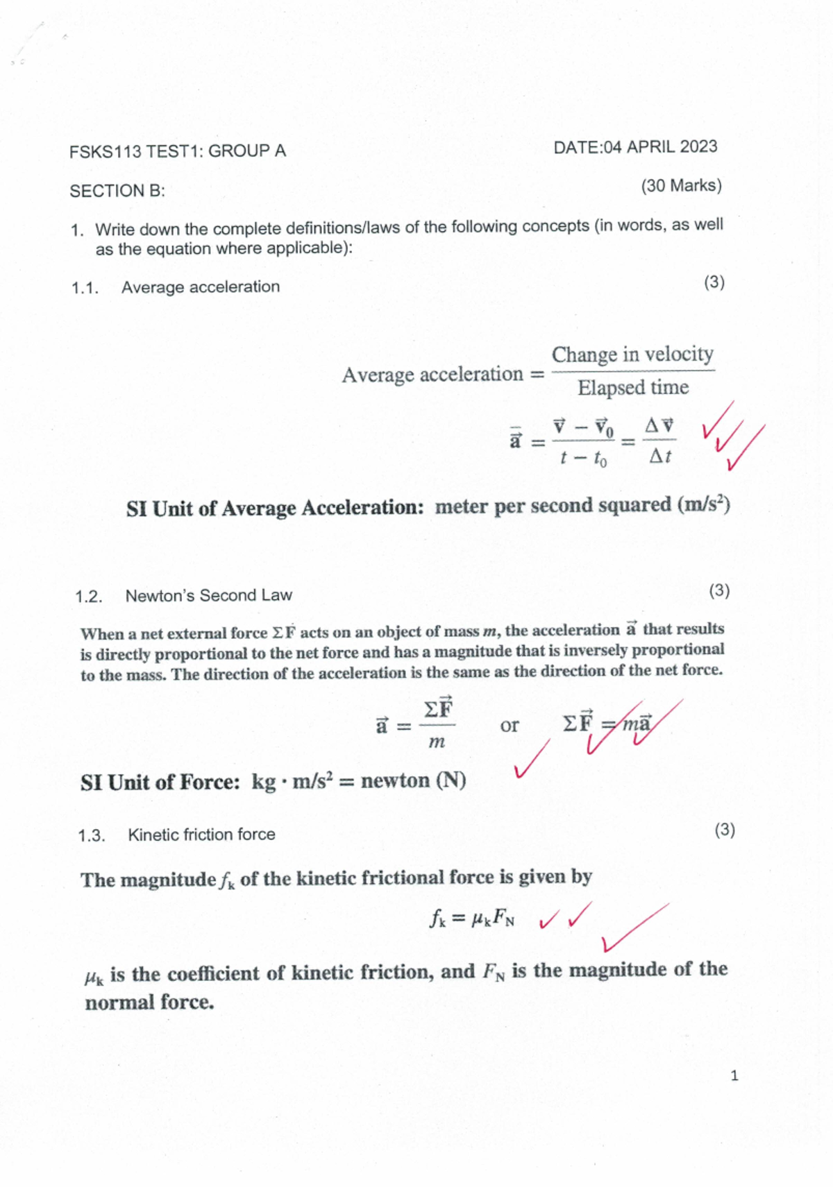 Test 1 Memo for 2023: Key Insights and Answers - Studocu