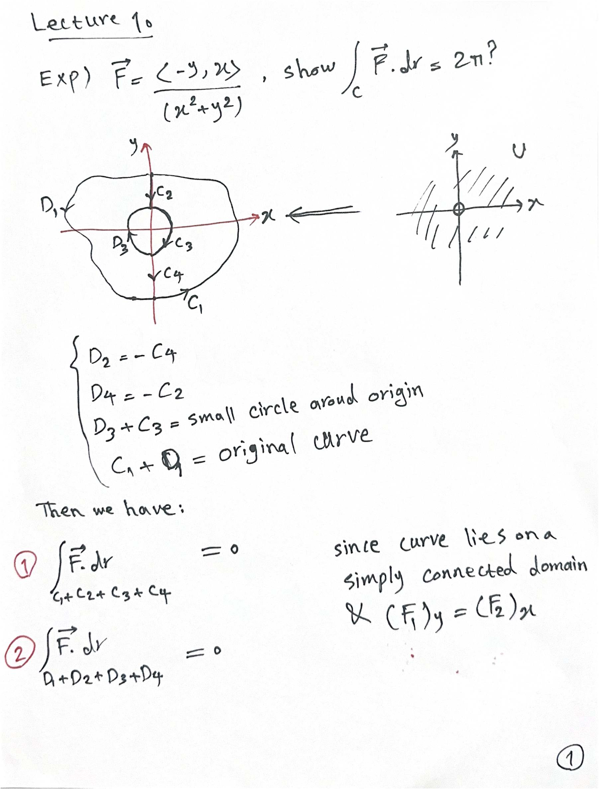 Lecture 10: Exploring Line Integrals and Curl in Vector Fields - Studocu