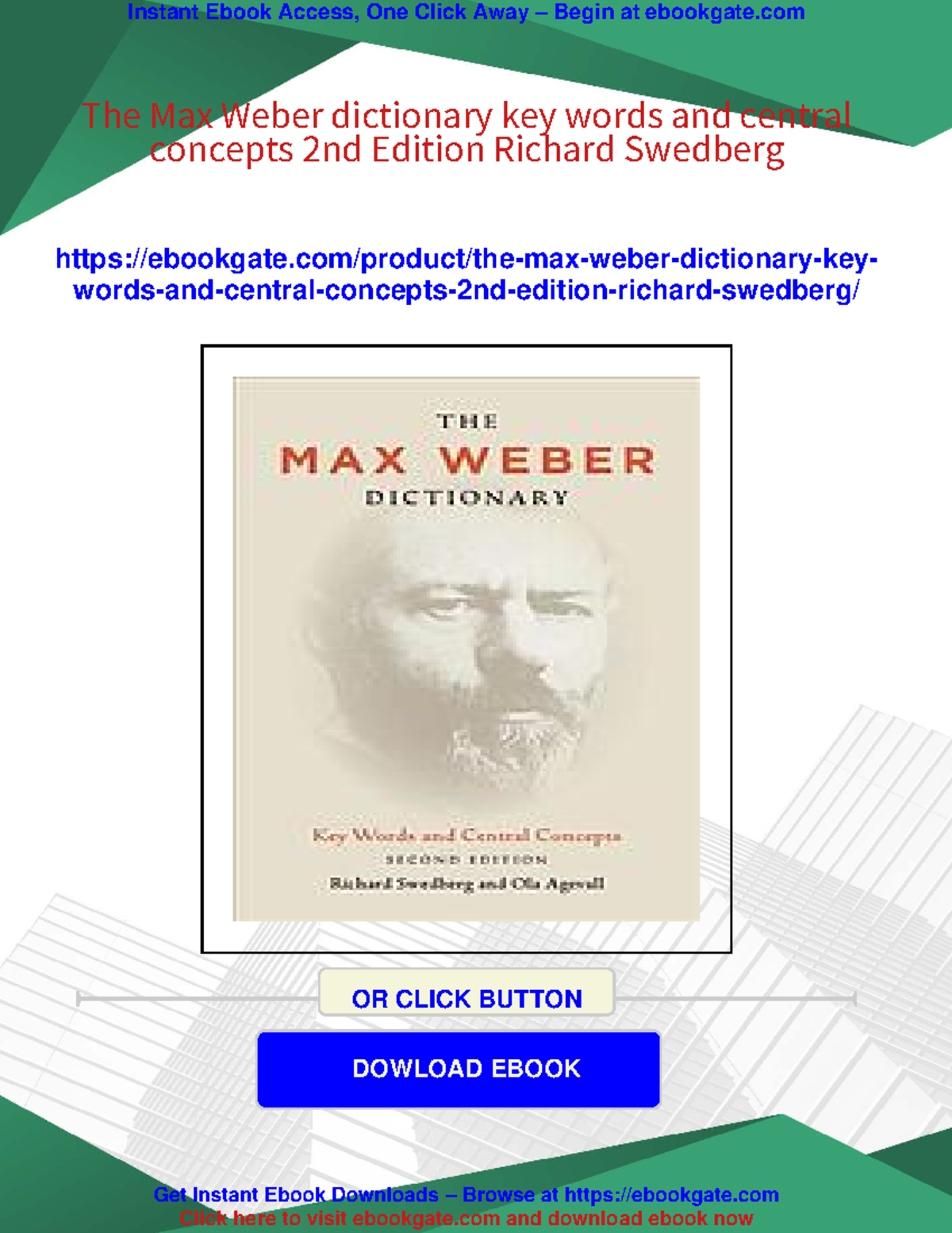 70417 - The Max Weber Dictionary: Key Words & Concepts, 2nd Ed. - Studocu