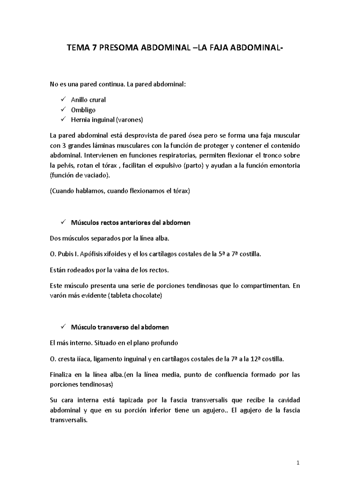 TEMA 7: Presoma Abdominal y Sistema Urinario - Notas de Estudio - Studocu