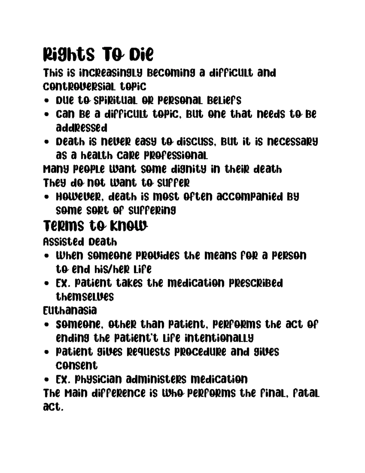 PSY 310 Week 5 Grief and Loss Study Guide - Studocu