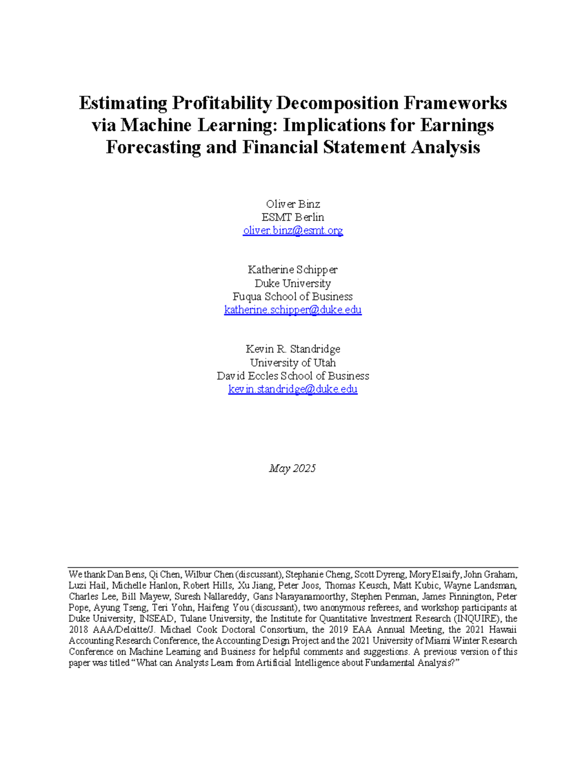 Estimating Profitability Decomposition via ML: Insights for Earnings ...