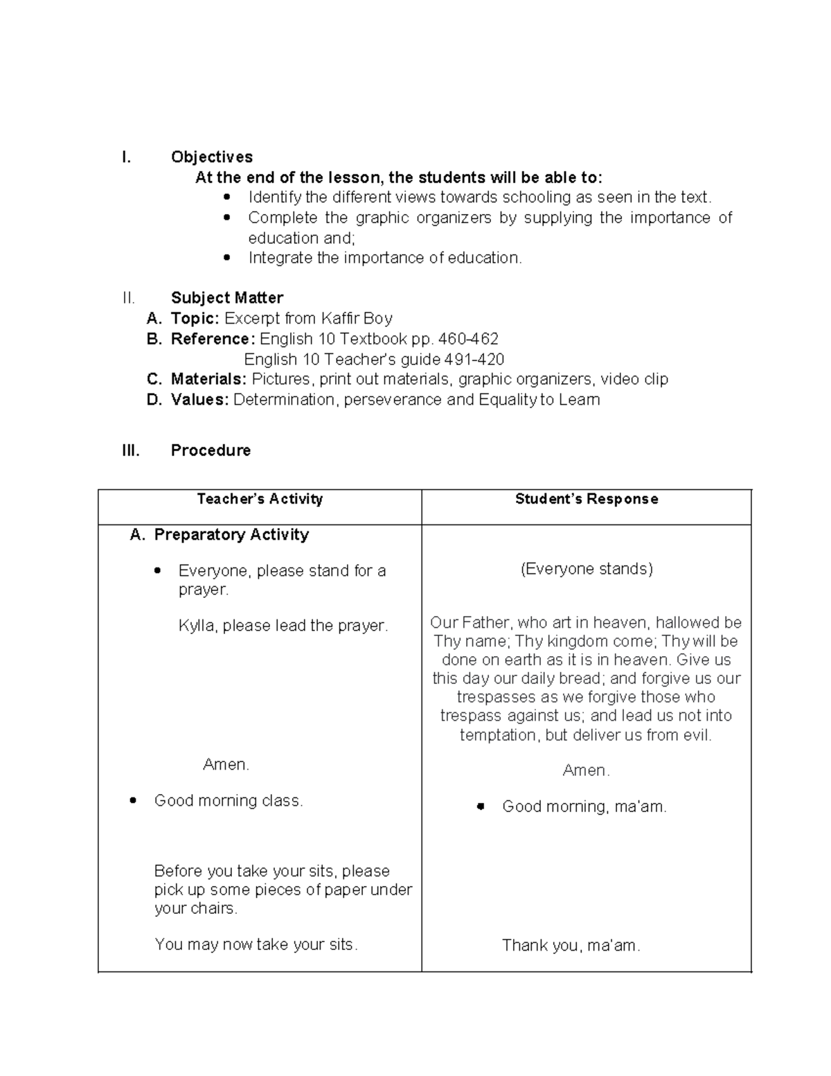 DLP Final Exam - Detailed Lesson Plan for English 10 - Studocu