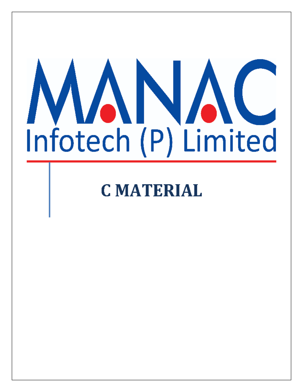 C notes 1 - C MATERIAL C Language Introduction Languages : A set of ...