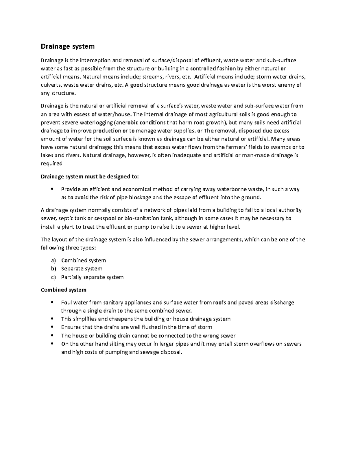 Drainage System - Comprehensive Notes and Insights on Design and Types ...