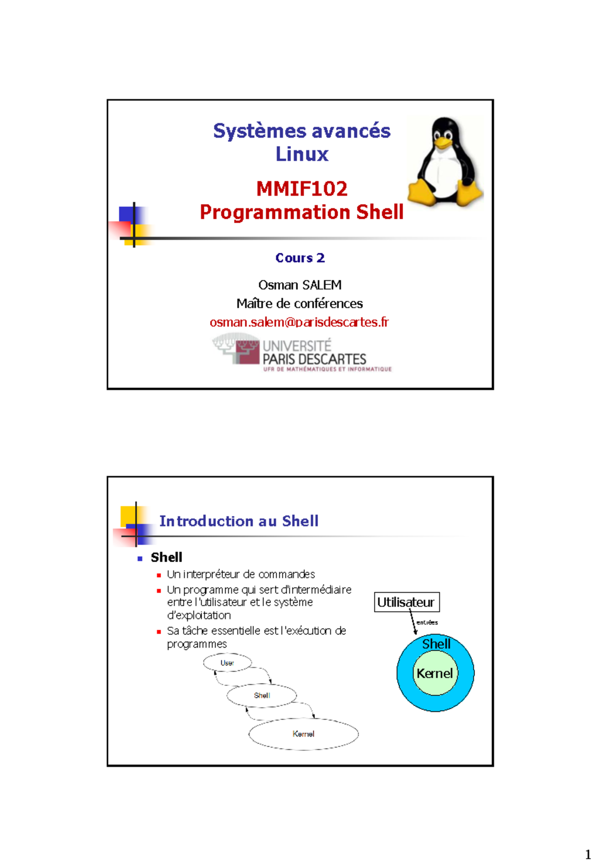 Cours 2 - Linux - Systèmes avancés Linux MMIF Programmation Shell Cours ...