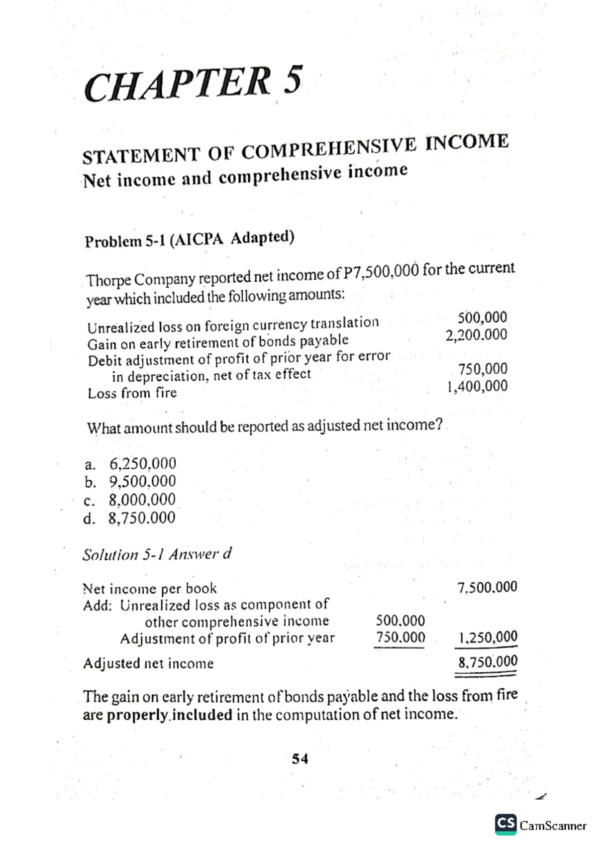 Valix CH 5: Statement of Comprehensive Income & Adjusted Net Income ...