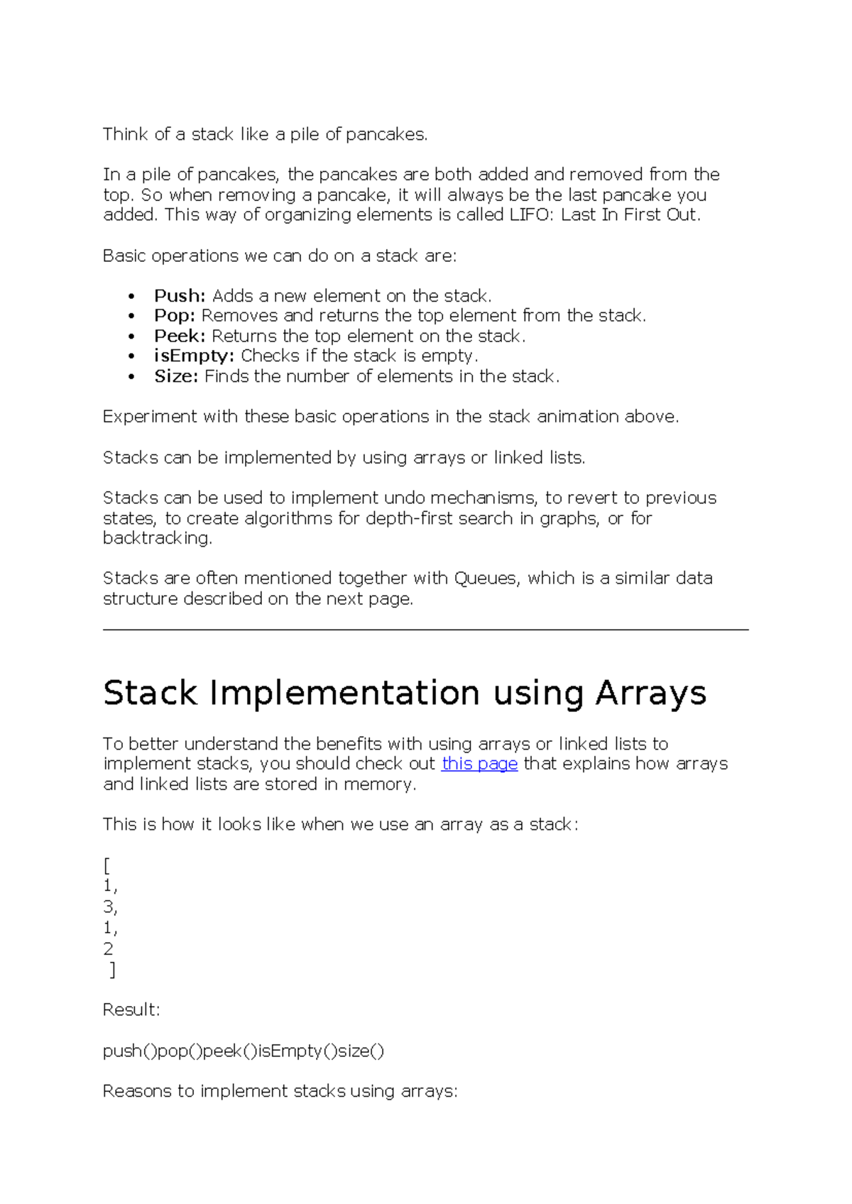 Stack Data Structure: LIFO Concept & Implementation in Python - Studocu