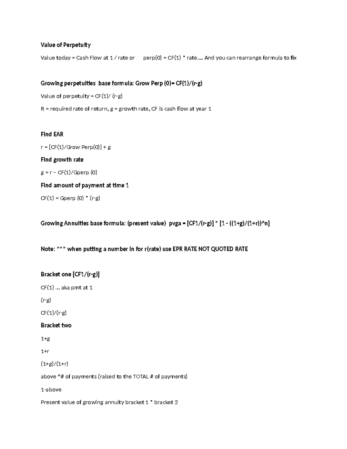 Perpetuity Values & Formulas: Understanding Cash Flow & Growth Rates ...