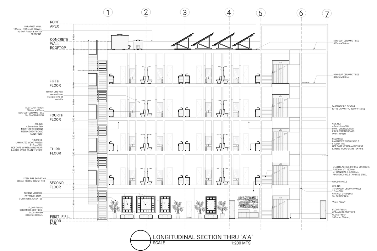 Longitudinal Section with Material Callouts and Annotations - Studocu