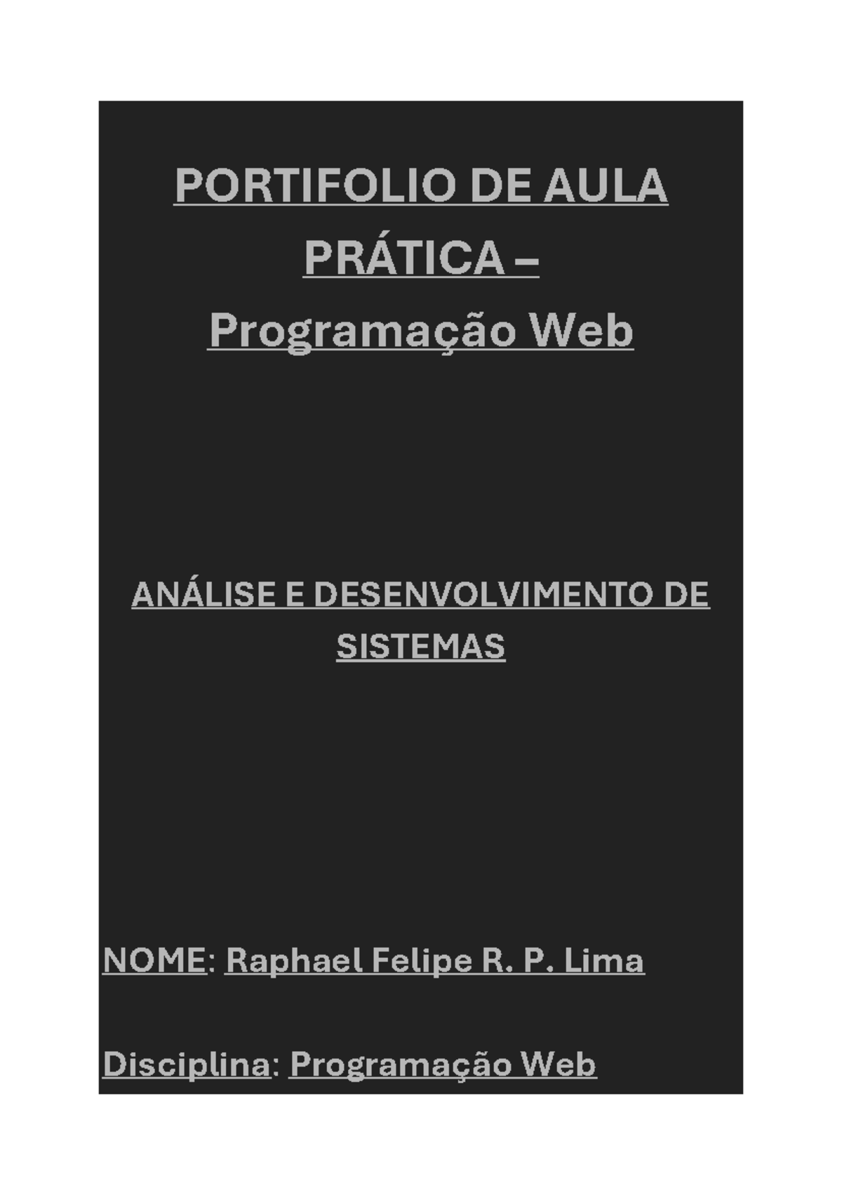 PORTIFÓLIO DE AULA PRÁTICA: Programação Web - Projeto de Signos - Studocu
