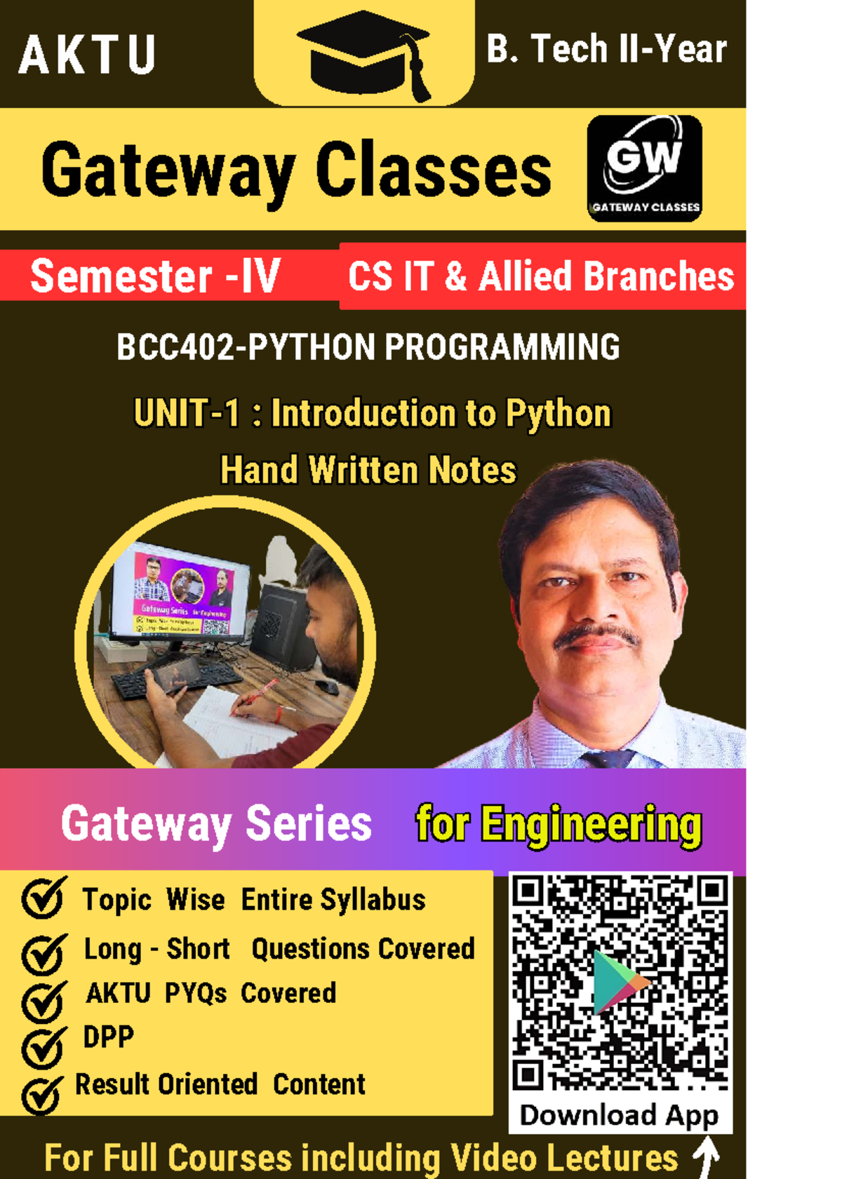 Aktu B Tech Gateway Classes Python Programming U 1 Notes Studocu