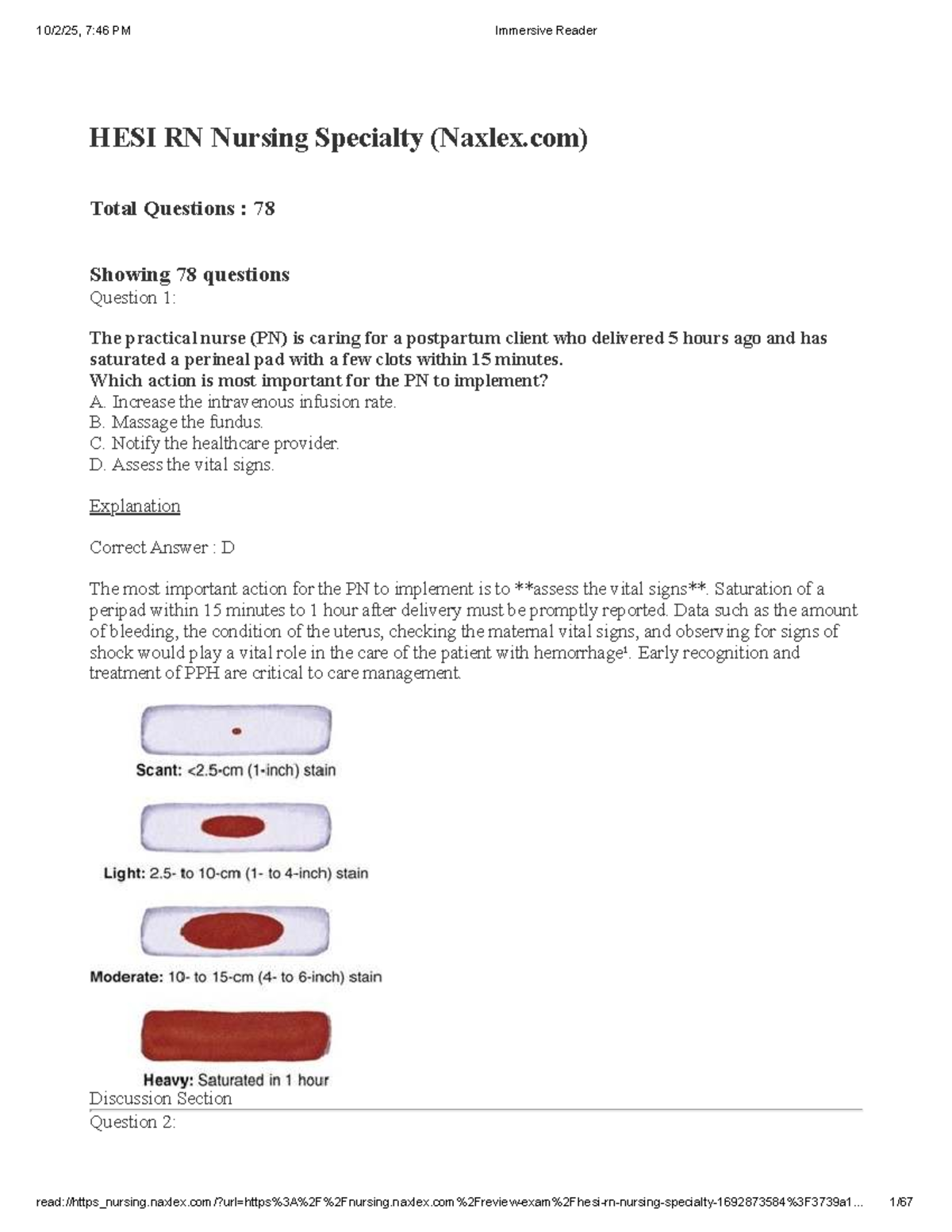 HESI RN Nursing Specialty Exam Review: Key Questions & Answers - Studocu