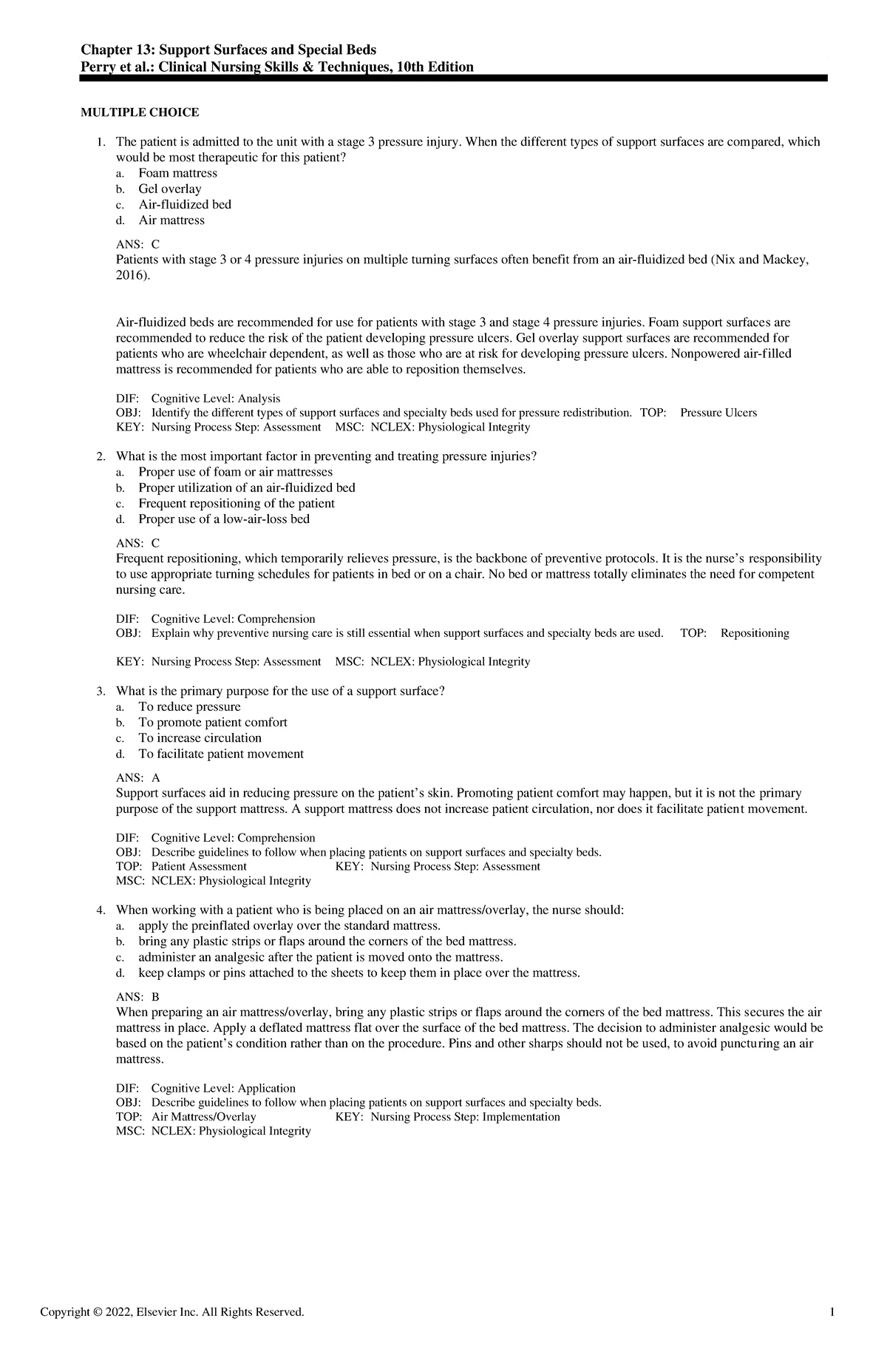 Exam View - Chapter 21 - Quiz - Chapter 21: Nonparenteral Medications Perry et al.: Clinical ...