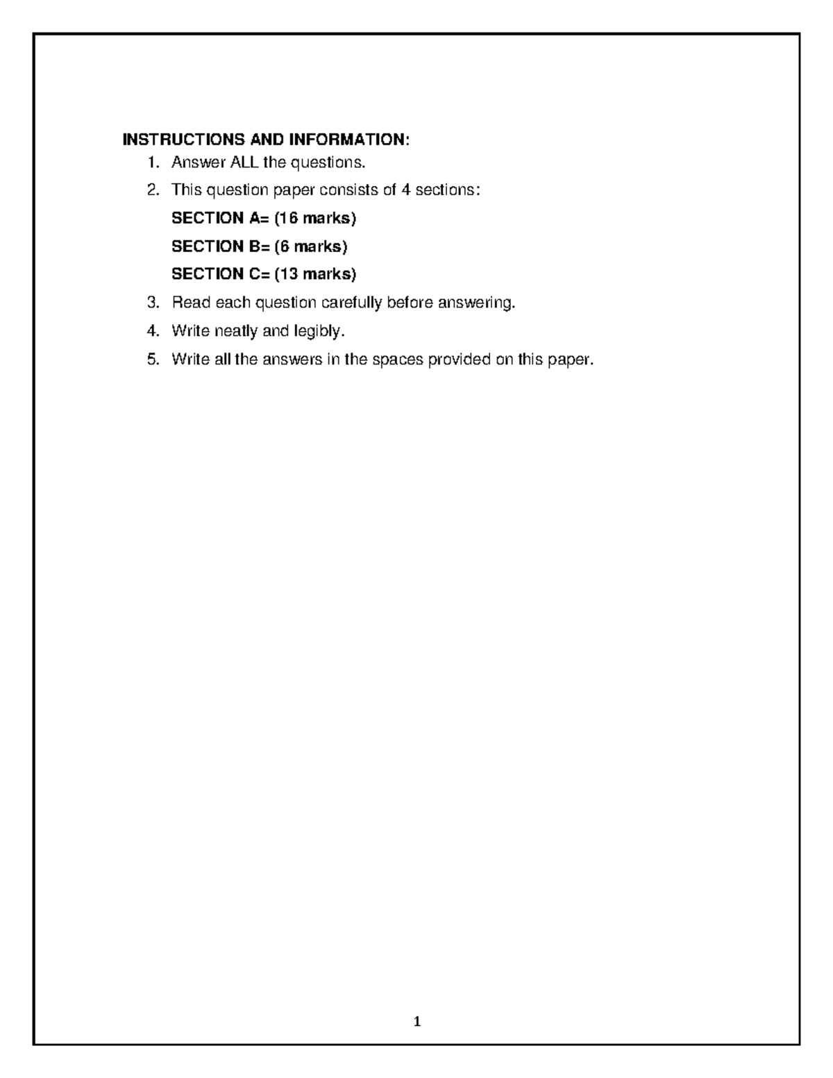 Natural Sciences & Tech GR 4 - Term 1 Test Instructions 2026 - Studocu