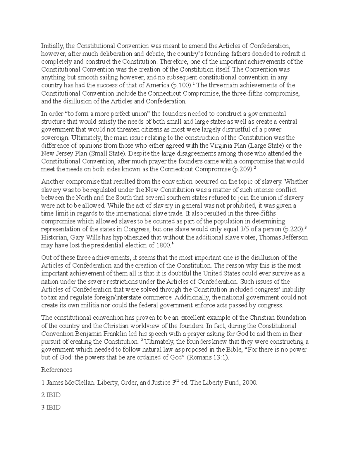 GOVT 421 - DB2 - Discussion on Achievements of the Constitutional ...