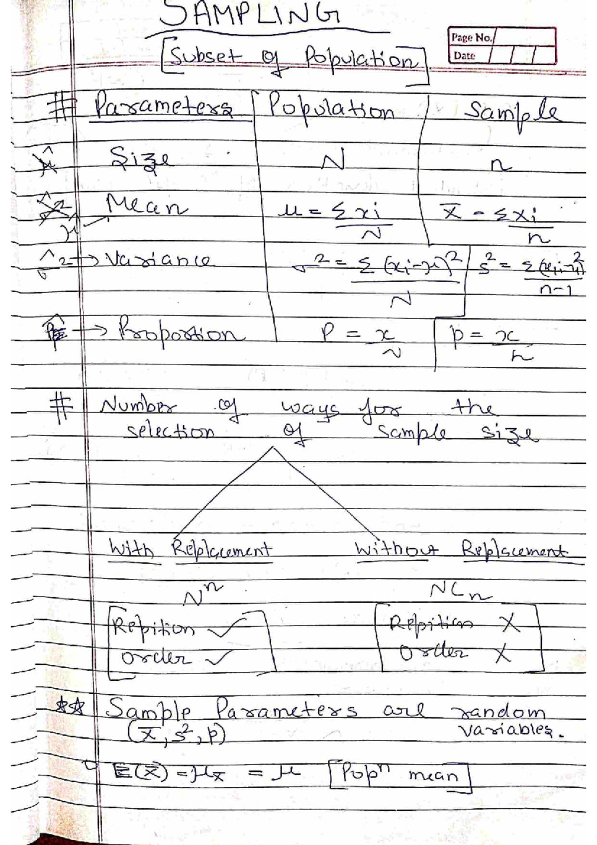 Statistics-II Notes: Sampling Distributions and Estimators - Studocu