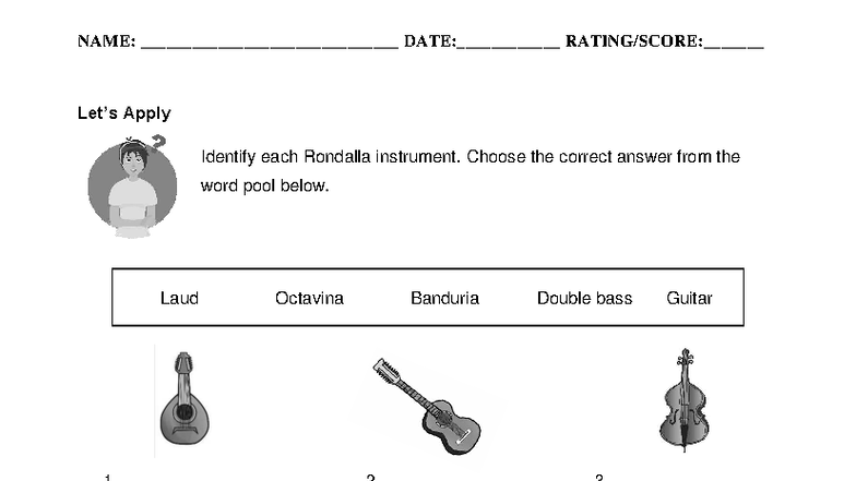 SDO Paranaque Music G6 Week 5: Rondalla Instruments Identification ...