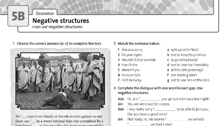 B13 - Elearning - UNIT 5BD - Grammar Negative Structures Workbook - Studocu
