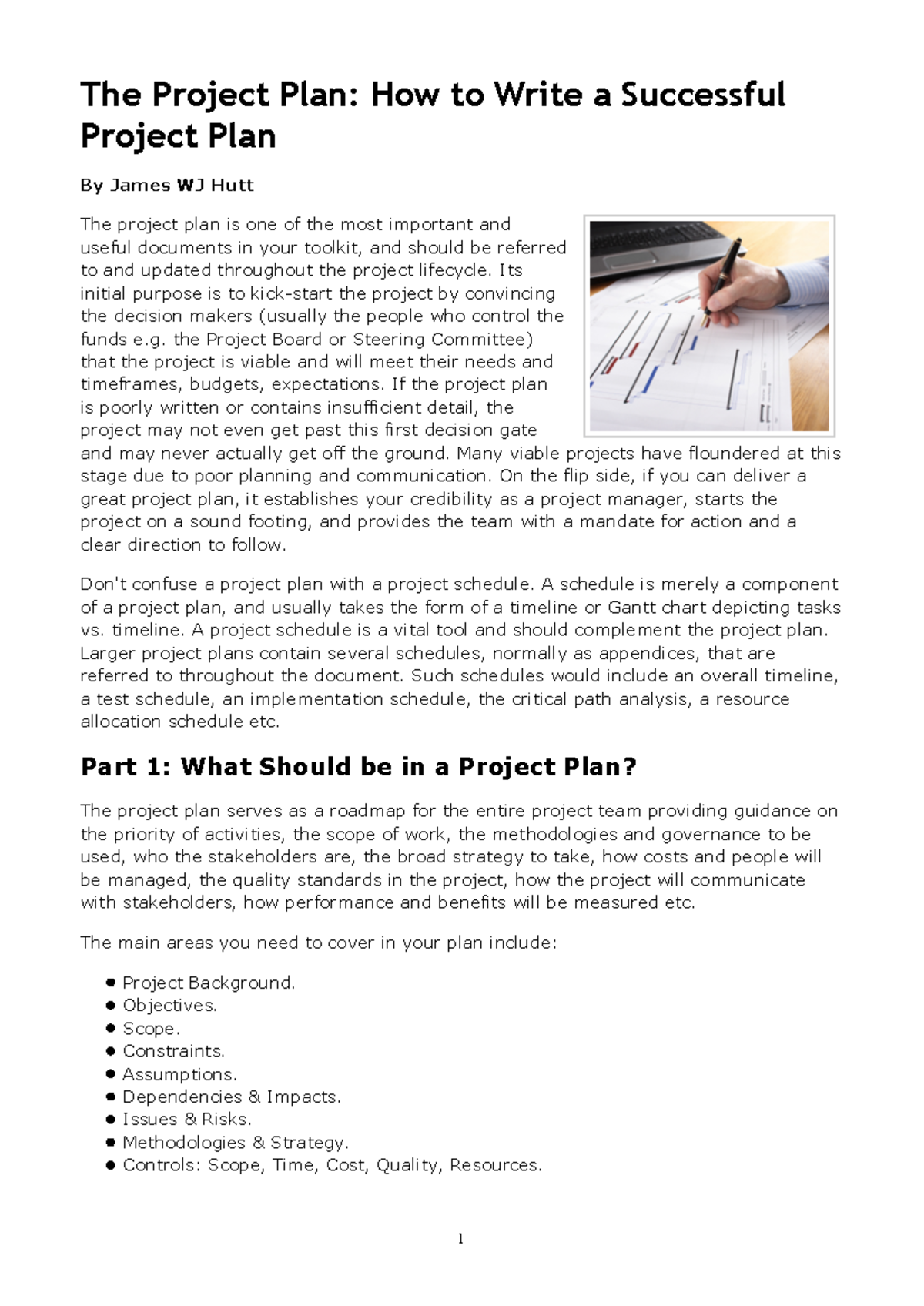 Mastering Project Planning: A Guide to Writing Effective Plans - Studocu