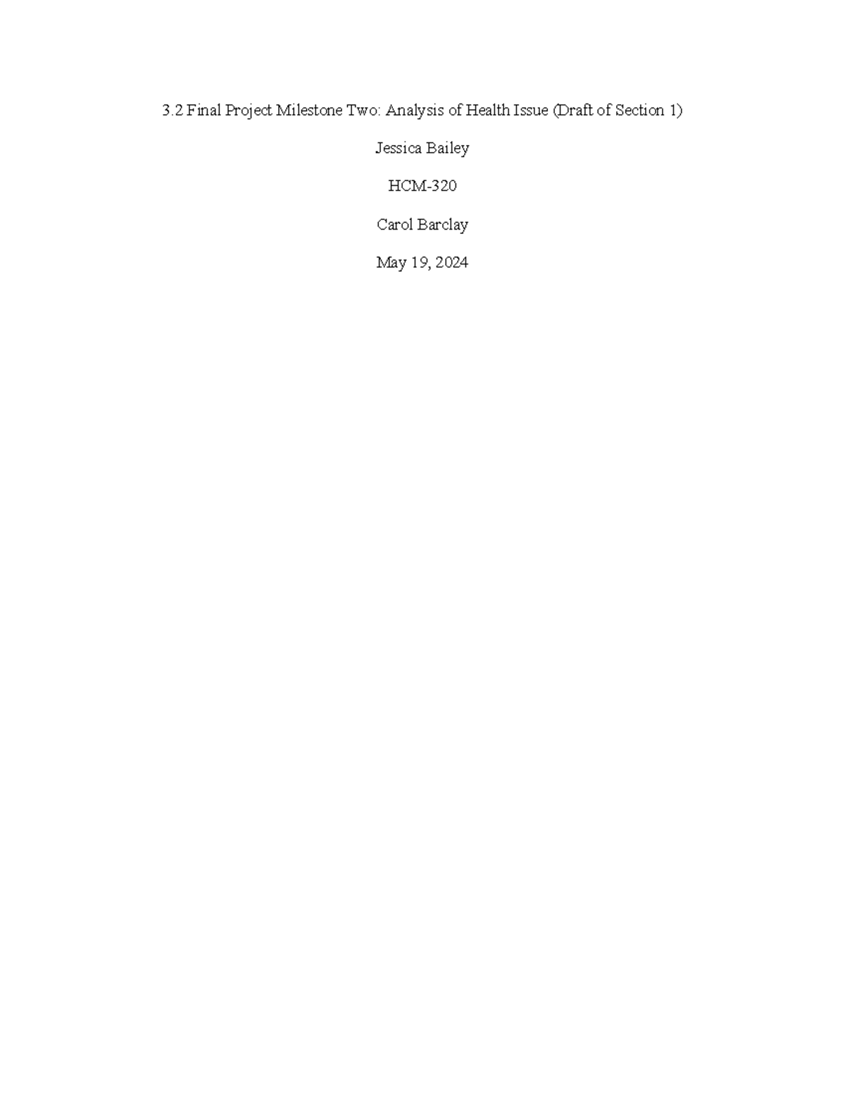 HCM320 Final Project Milestone Two: Analysis of Mental Health Issues ...