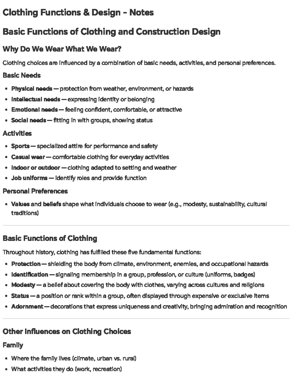 Clothing Functions Design Notes: Understanding Why We Wear What We Wear ...