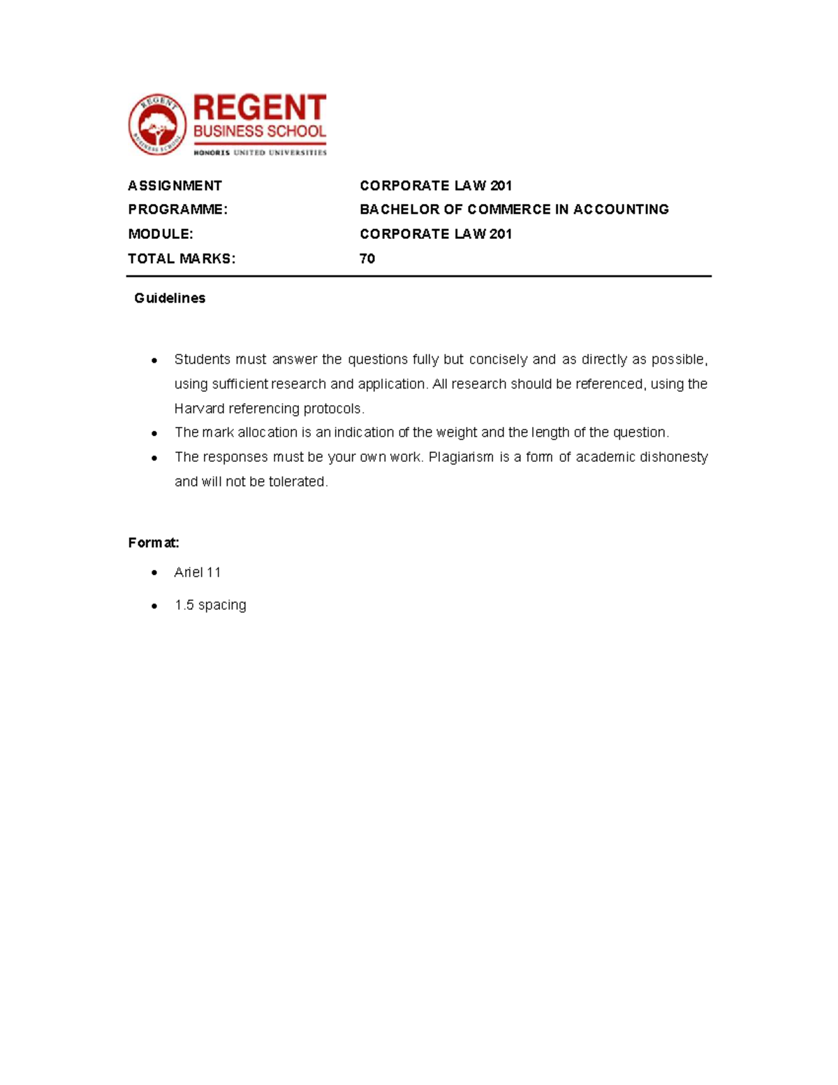Corporate Law 201 Assignment: Case Study on Ubunye Renewable Solutions ...