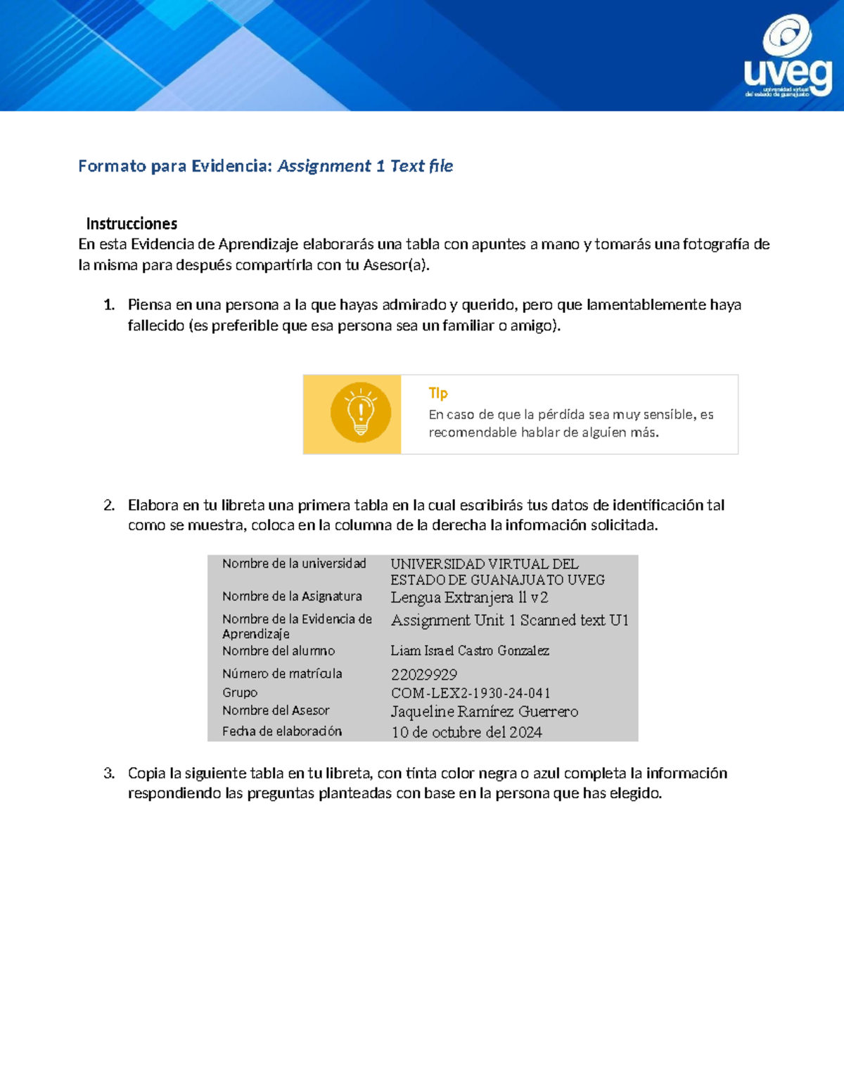 Castro Liam EA1 ST - uno de las actividades de este modulo - Formato ...