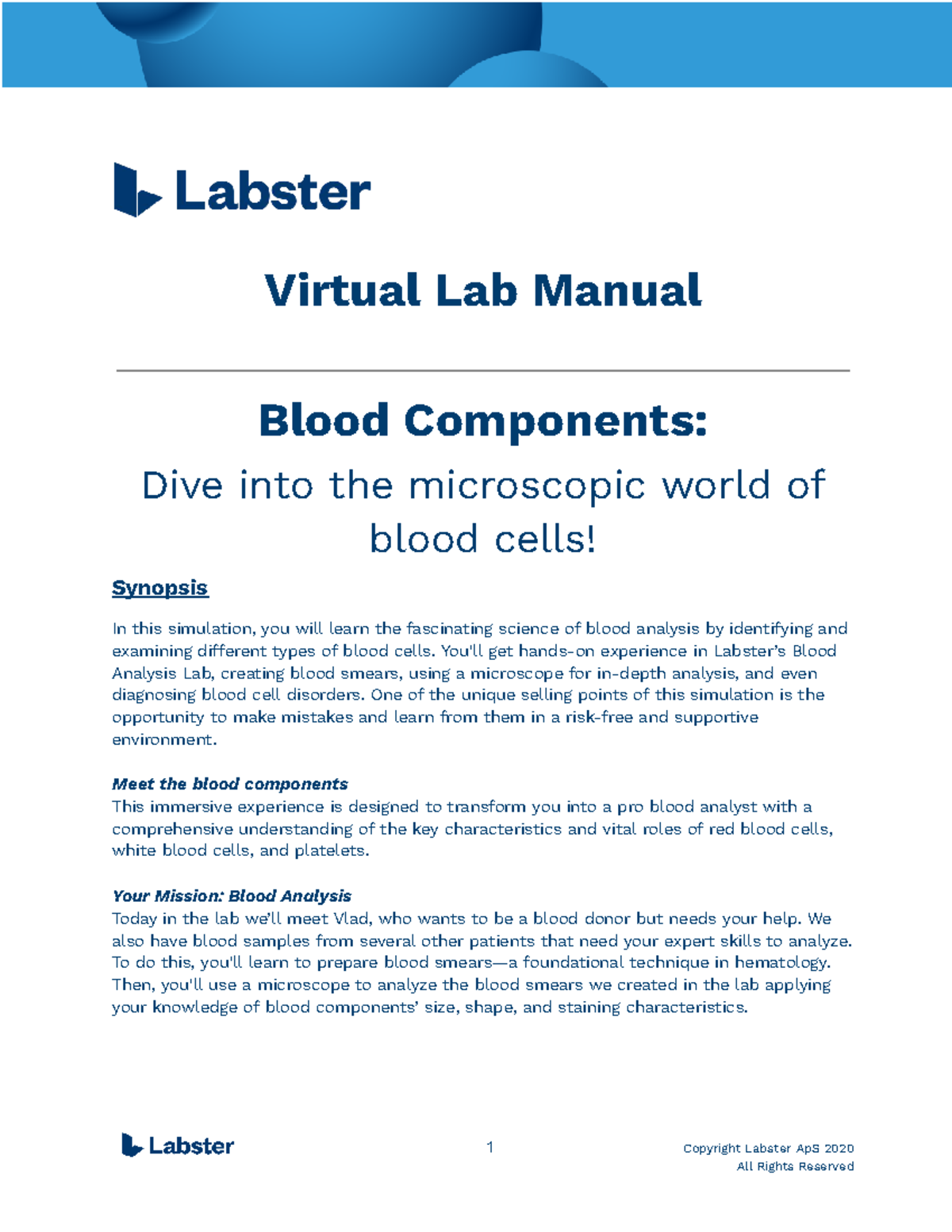 Lab Manual: Blood Components & Analysis Techniques - Studocu