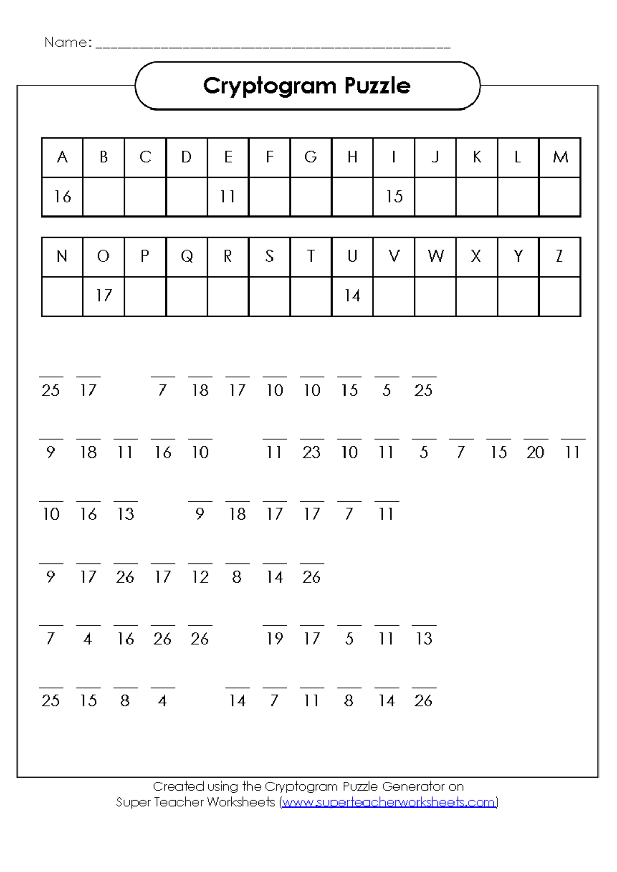 Unit 6 Vocabulary Practice - Cryptogram Puzzle Solution - Studocu
