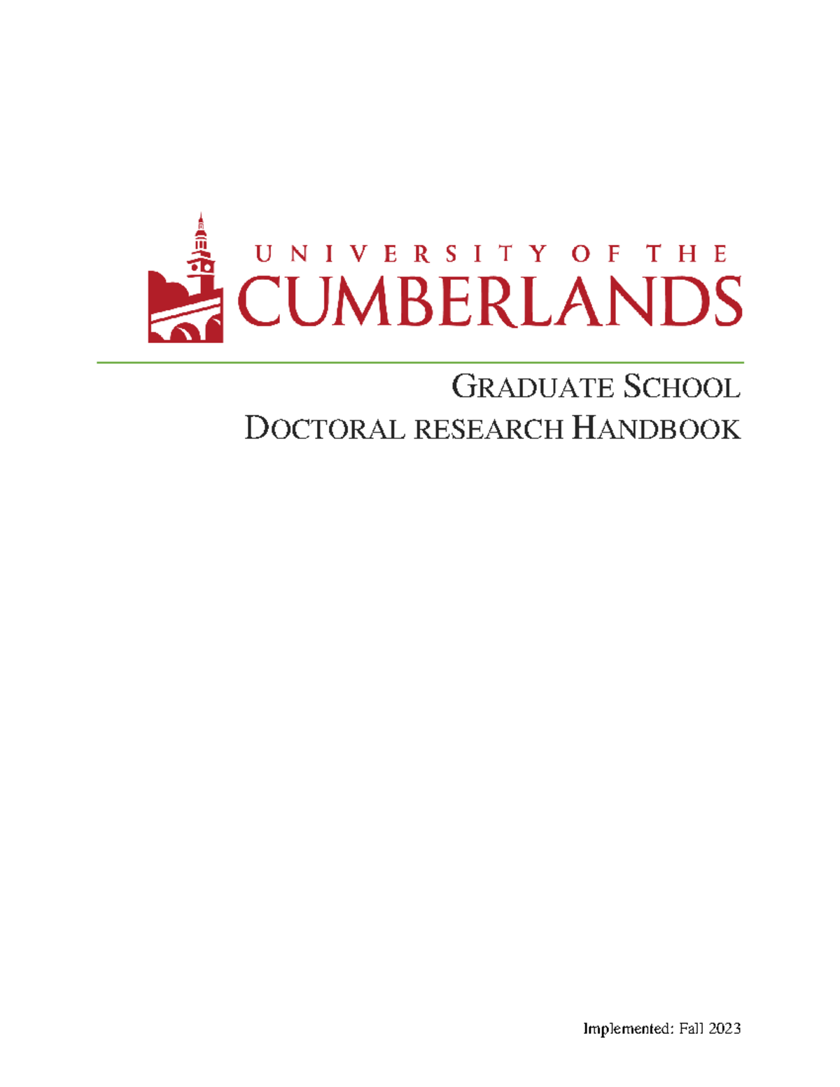 Doctoral Research Handbook: Guidelines & Process (Fall 2023) - Studocu