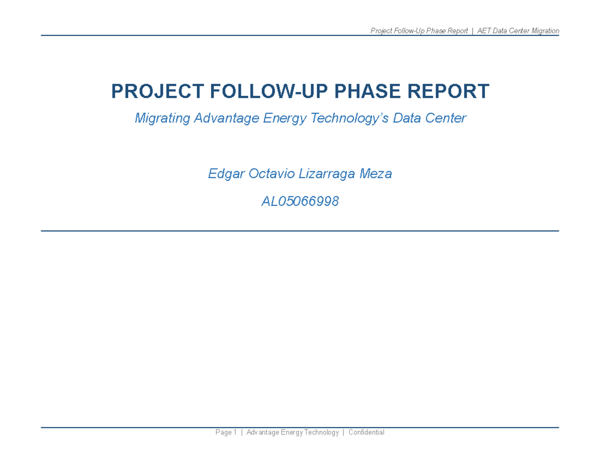 AET Data Center Migration Project Phase Report: Gantt Chart & Analysis ...
