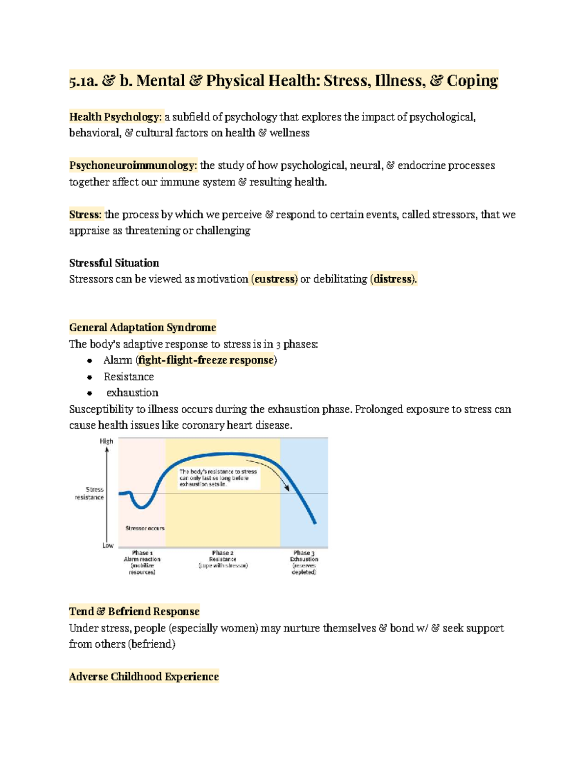 Unit 5 AP Psychology: Mental & Physical Health Overview - Studocu