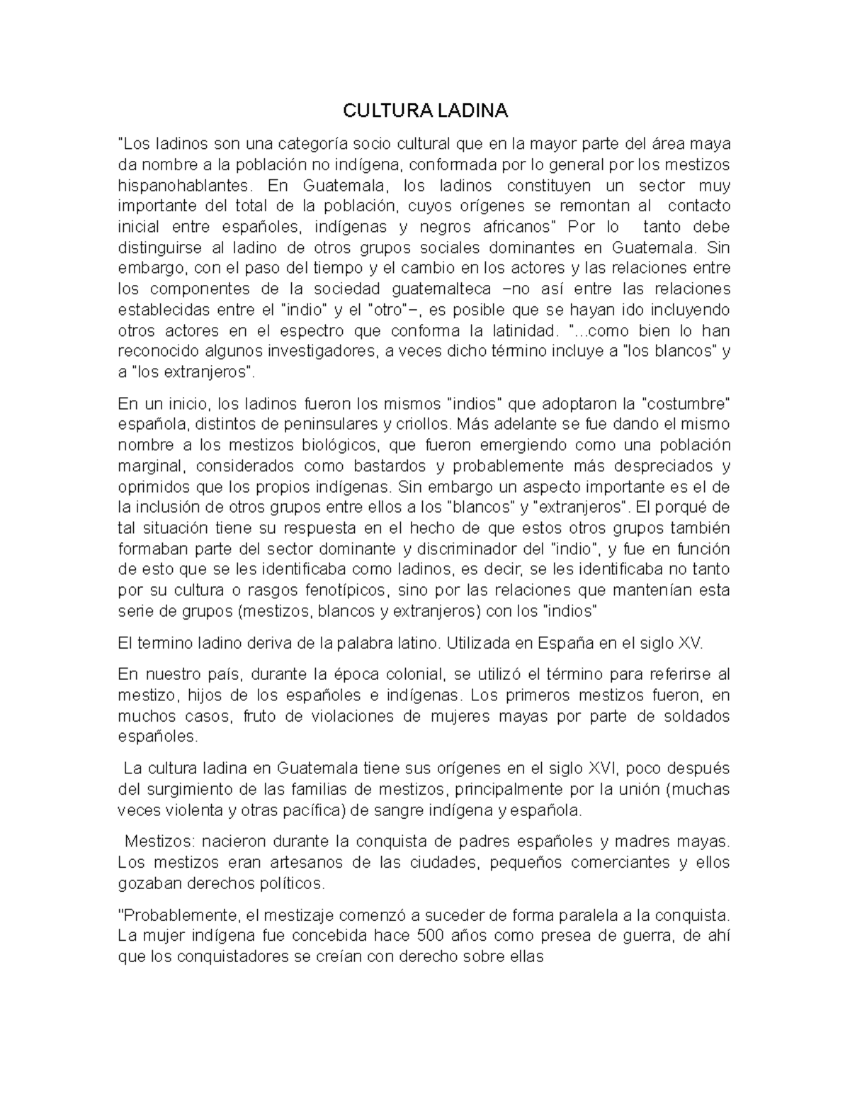 Cultura Ladina y su Relevancia en Guatemala: Orígenes y Tradiciones ...