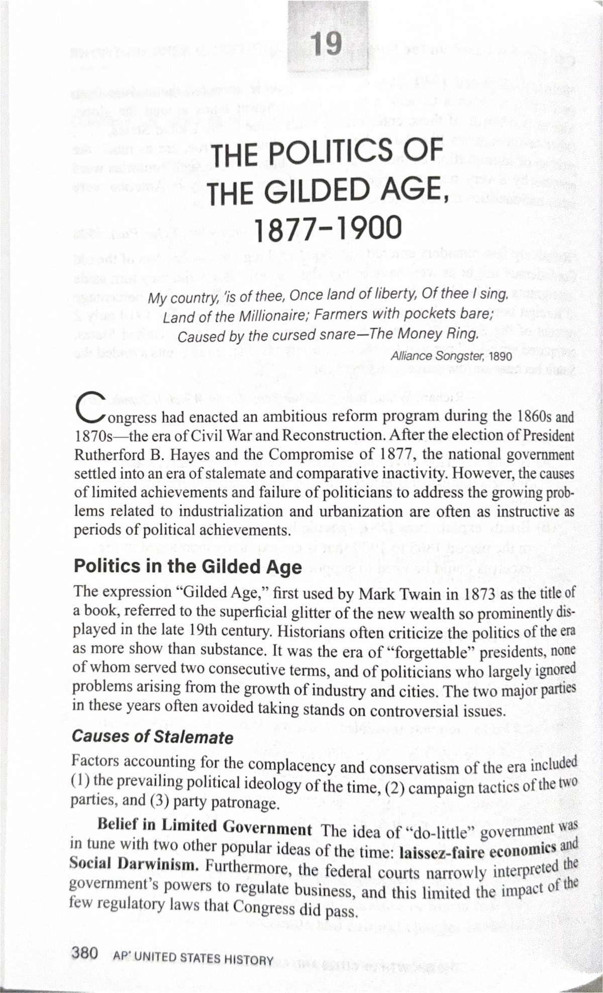 APUSH CH 19: The Politics of the Gilded Age - A Comprehensive Overview ...