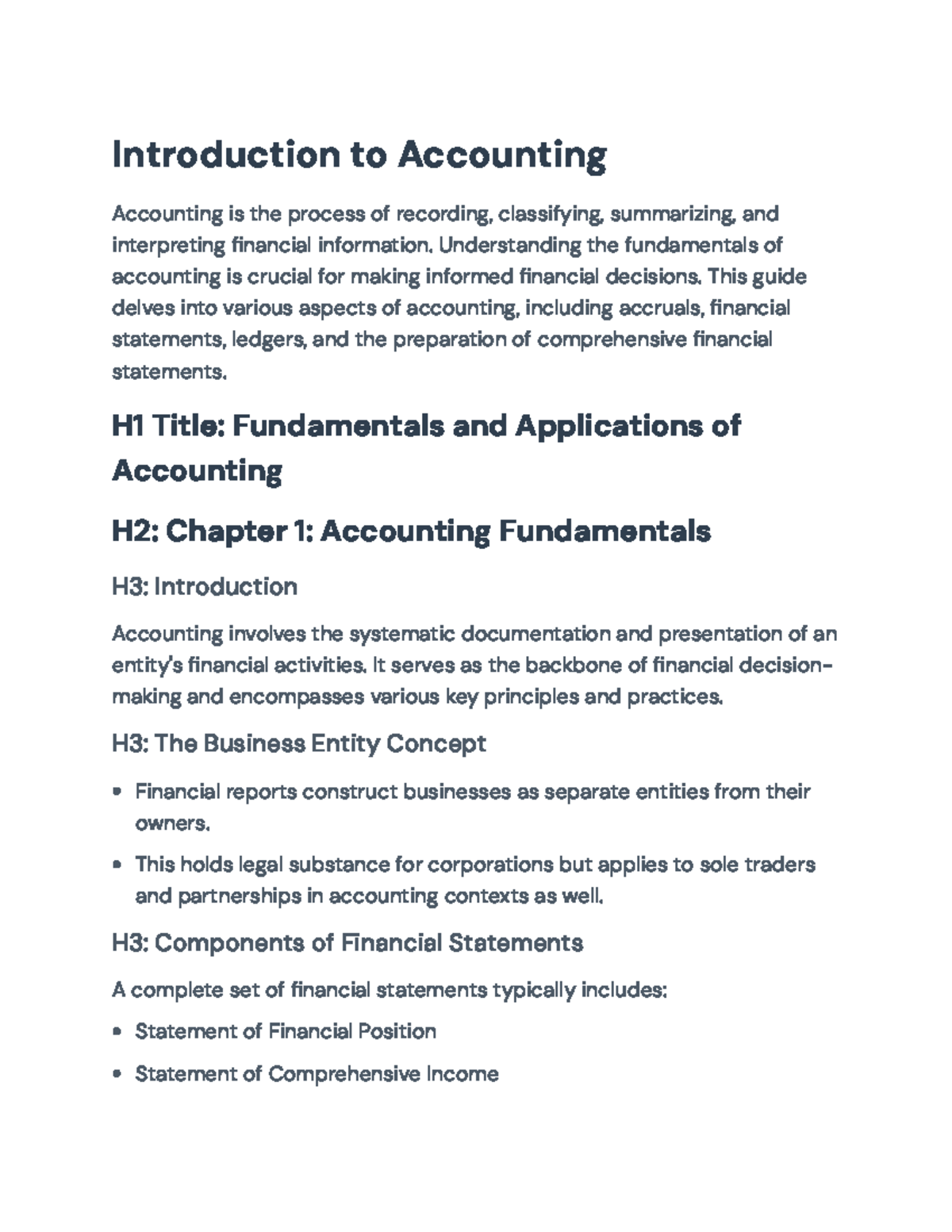 Fundamentals and Applications of Accounting: A Comprehensive Guide ...