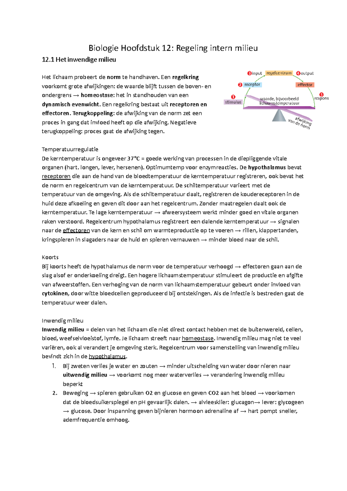 Biologie H12 + H13 - Samenvatting van hoofdstuk 12 en hoofdstuk 13 nectar - Biologie Hoofdstuk ...