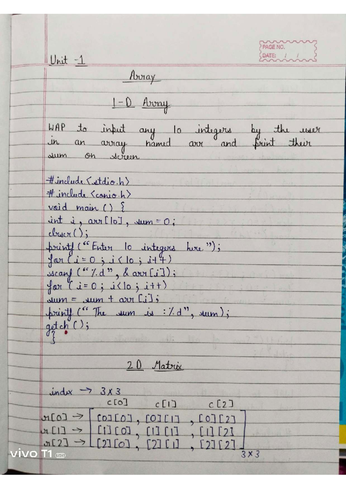 C Programming: WAP for 3x3 Matrix Operations & Sparse Matrix (CS101 ...